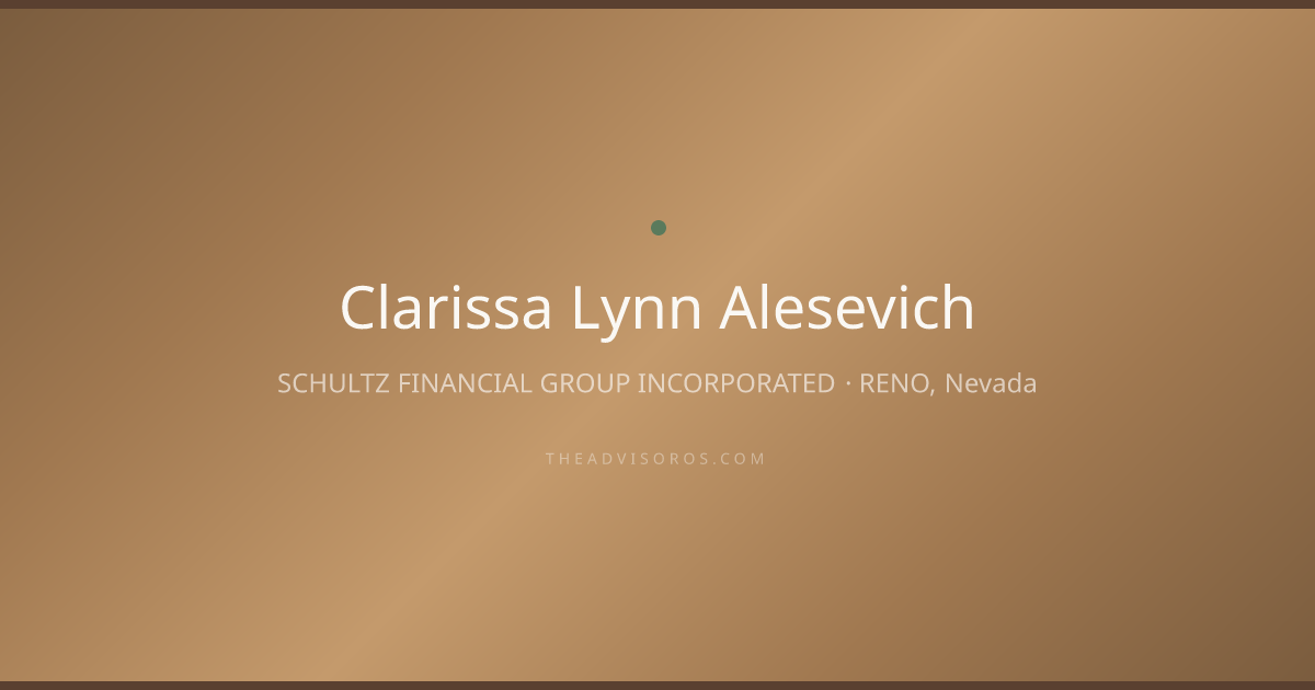 Clarissa Lynn Alesevich - Financial Advisor in RENO, Nevada | AdvisorOS